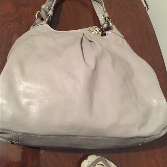 Coach | Bags | Coach Authentic Womens Light Grey Leather Hobo | Poshmark